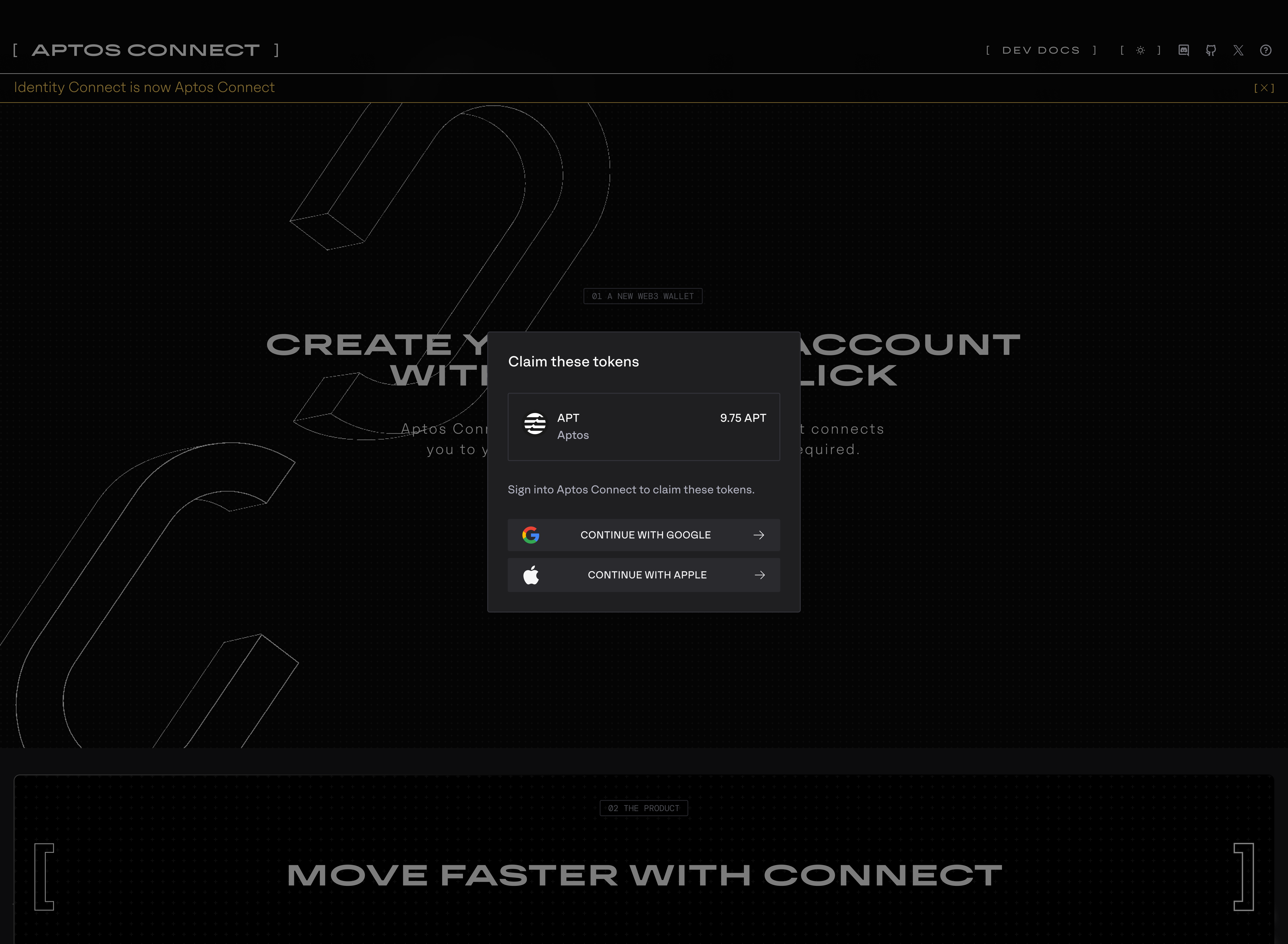 Claim your assets on Aptos.